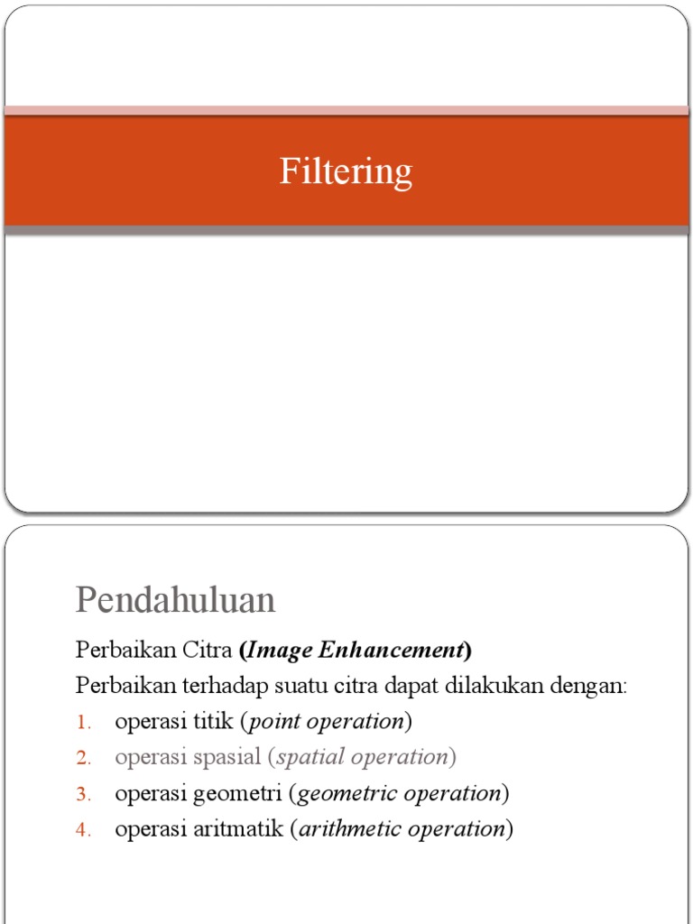 Presentasi Filtering | PDF