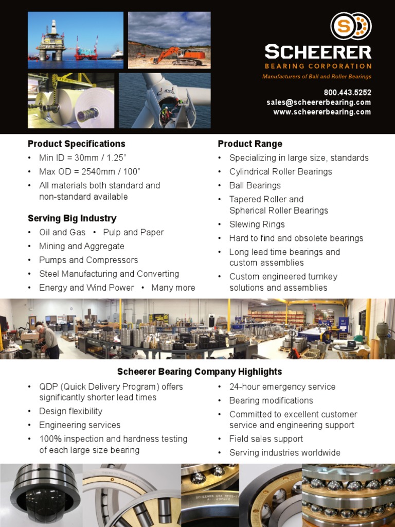 Product Range Scheerer Bearing Corporation | PDF | Bearing (Mechanical ...