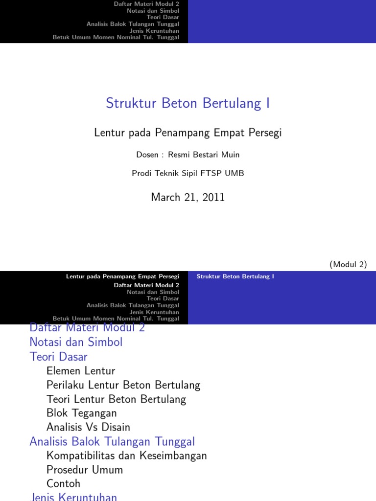 Modul 2 Struktur Beton | PDF