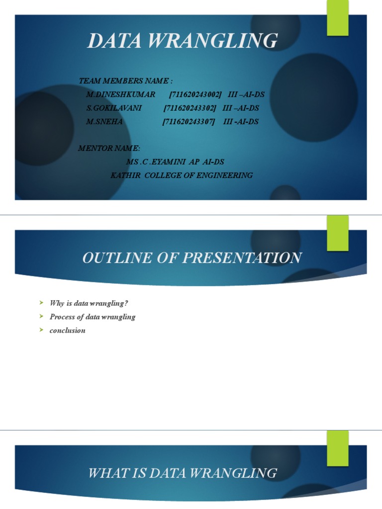 DATA WRANGLING New | PDF | Data | Data Management