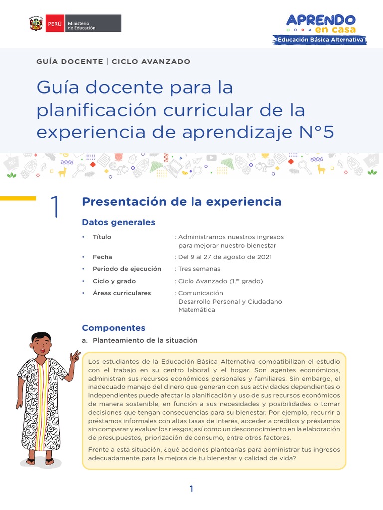 Exp5 Planificamos EBA Avanzado 1 | PDF | Evaluación | Aprendizaje