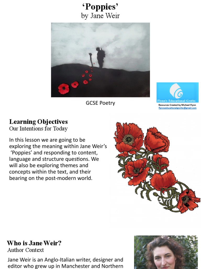 Poppies by Jane Weir REVISED 2020 | PDF | Poetry | Linguistics