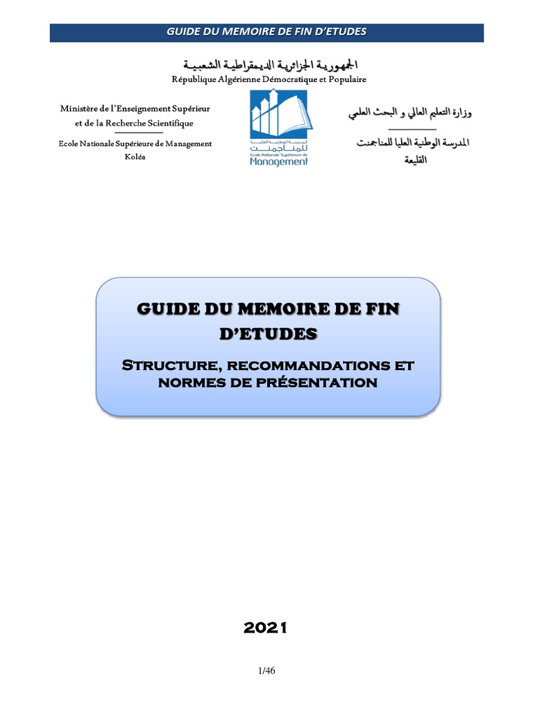 Guide Du Memoire | PDF