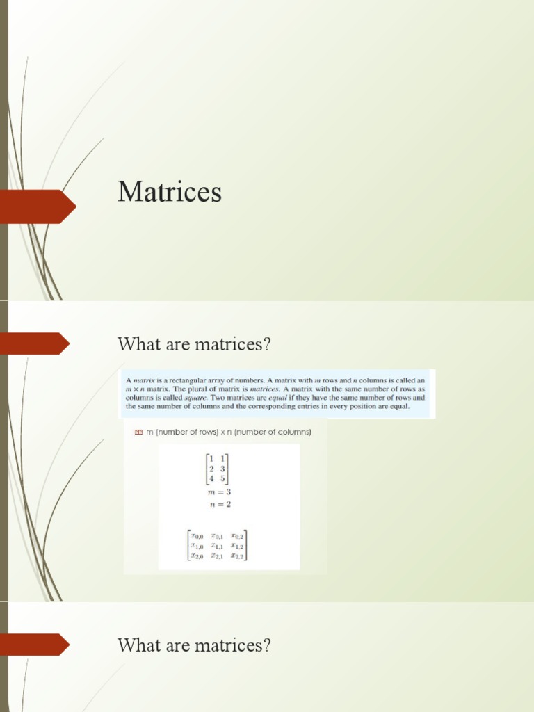 Matrices | PDF
