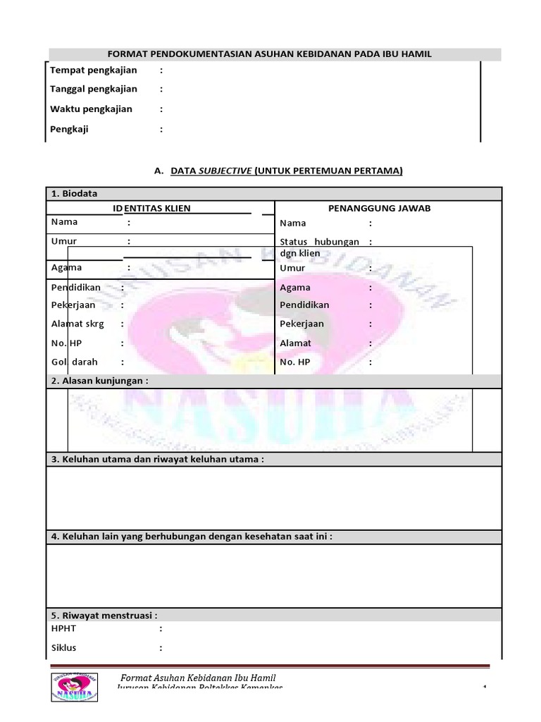 Format Askeb Ibu Hamil Kosong | PDF