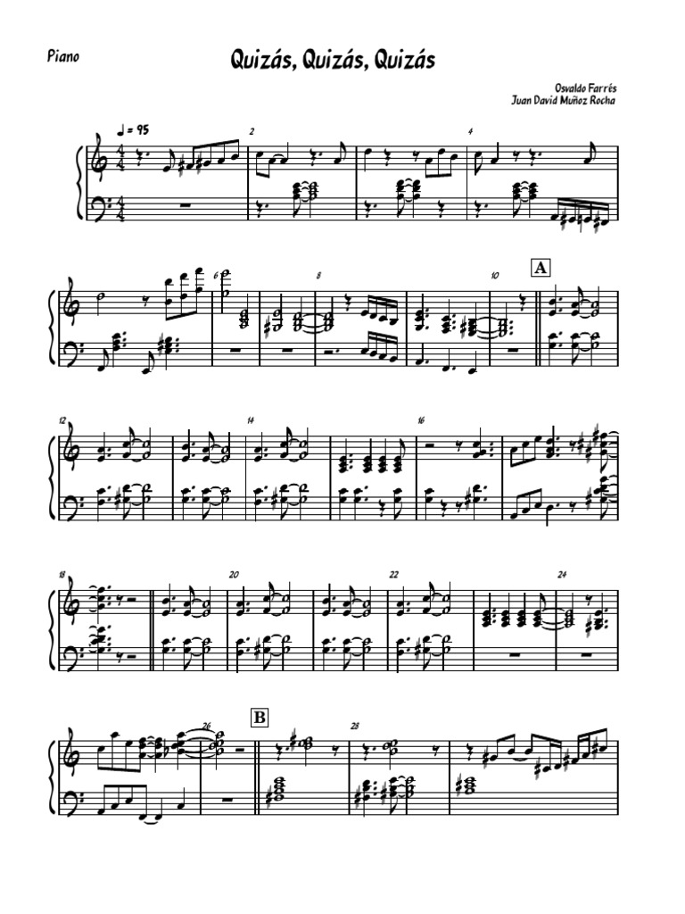Quizás, Quizás, Quizás-Piano | PDF