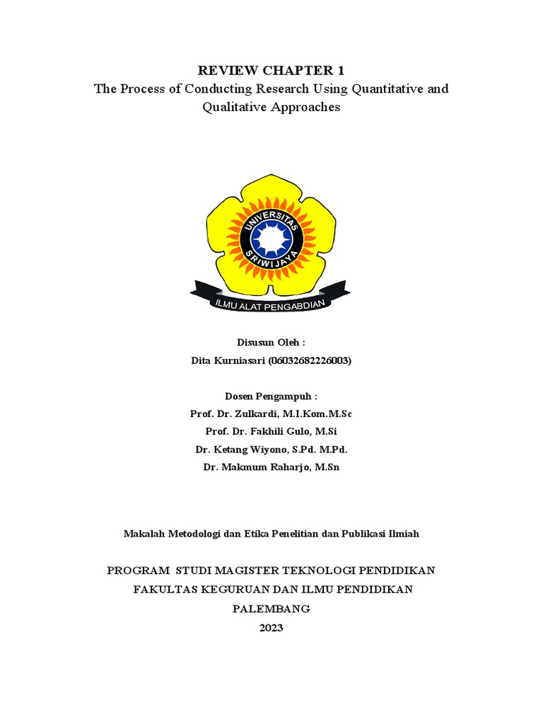 Review CHAPTER 1 "Proses Penelitian Kuantitaif Dan Kualitatif" | PDF