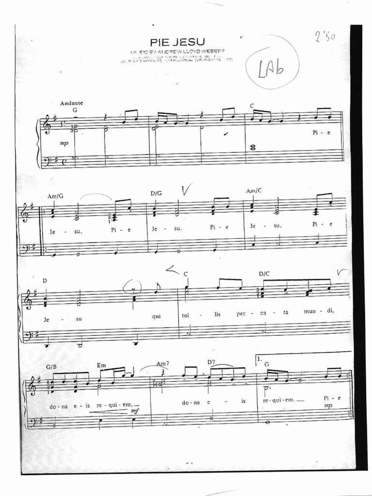 Pie Jesu Webber | PDF