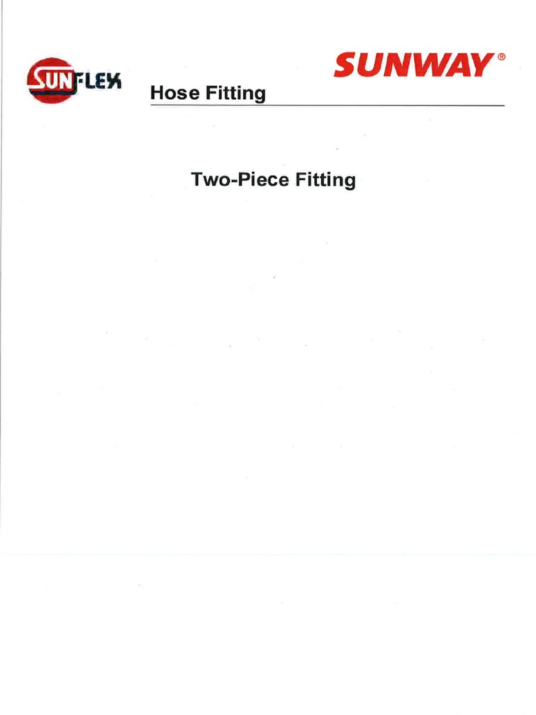 Sunflex Hydraulic Fitting Two Piece Part 1 | PDF