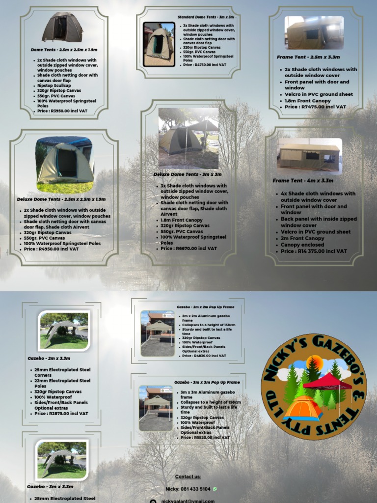 Tent Catalogue | PDF | Tent | Door