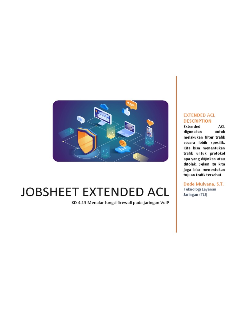 Jobsheet Extended Acl | PDF | Komputer