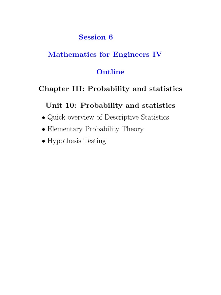Statistics and Probability Notes Part 1 | PDF | Probability ...
