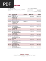 Vietcombank Account Statement Summary | PDF | Vietnam