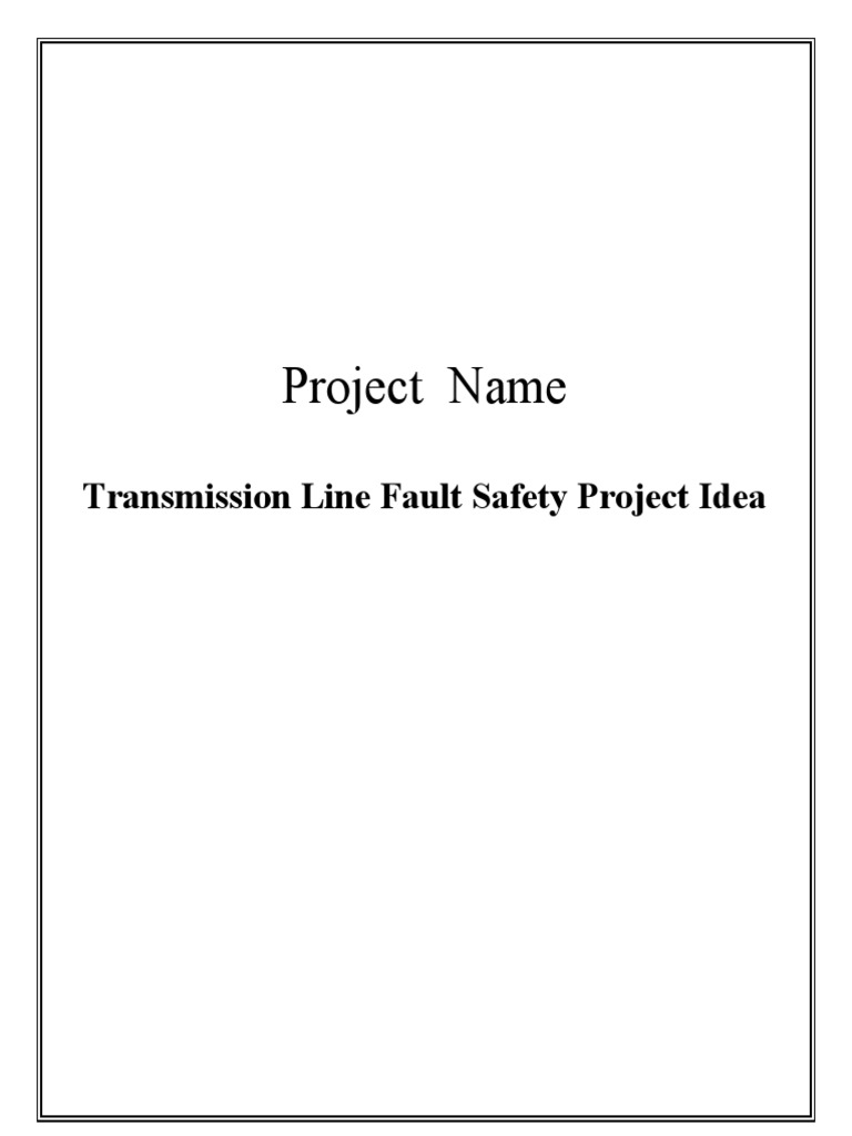 3 Transmission Line Fault Safety Project Idea | PDF