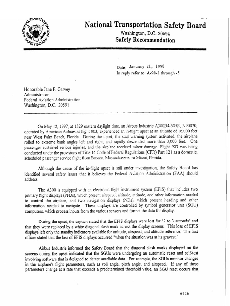 American Airlines Upset ADI Attitude Indicator Artificial Horizon A98 ...