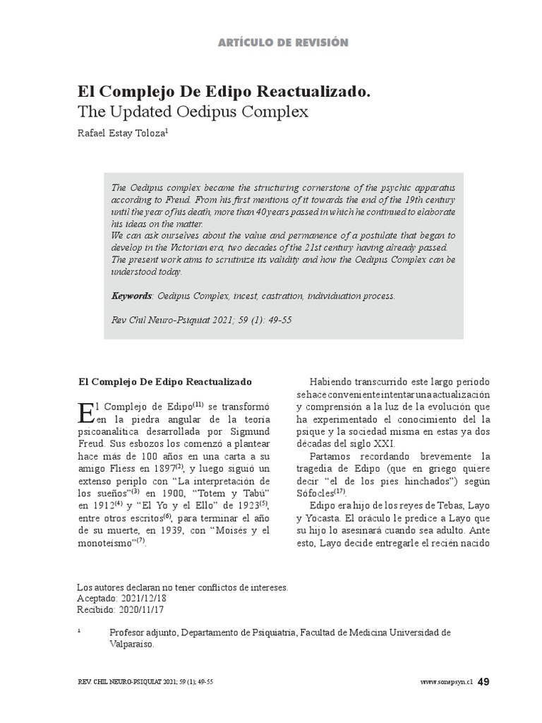 Edipo Reactualizado-Unid 2 | PDF | Complejo de Edipo | Sigmund Freud