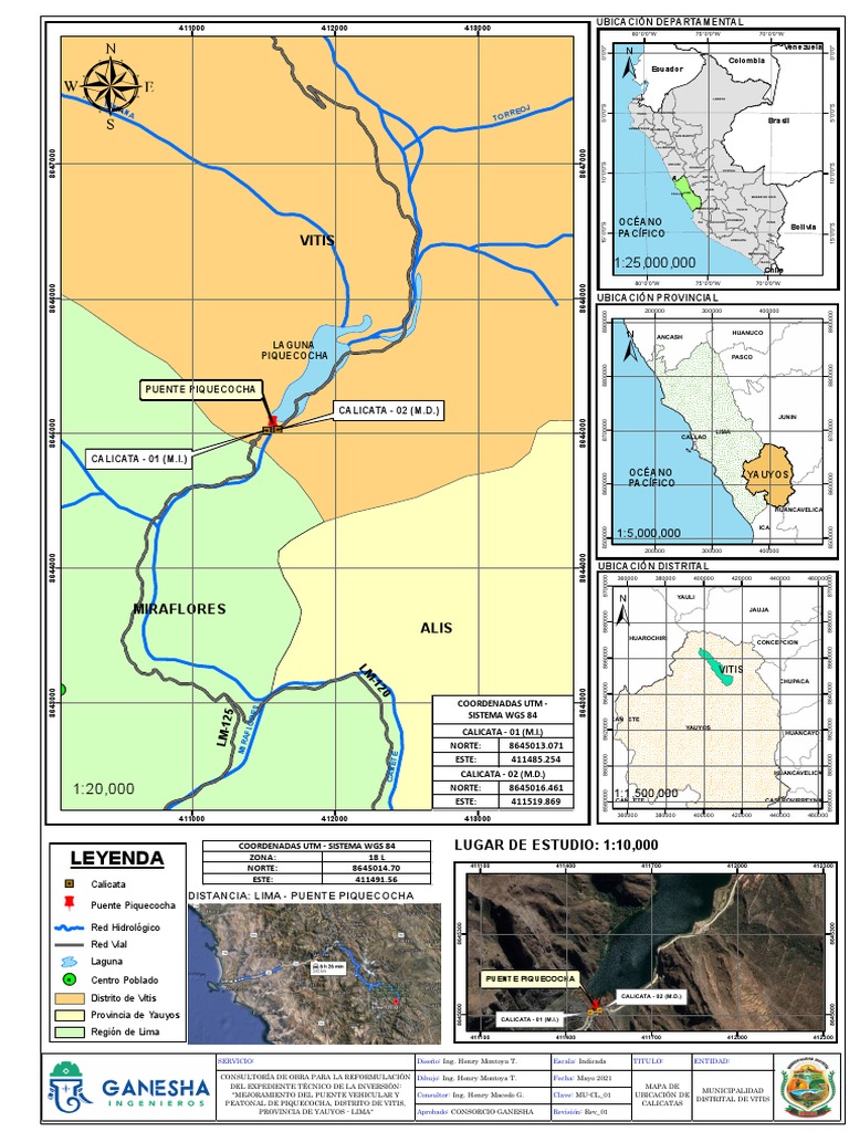Mapa de Calicatas en Vitis, Lima | PDF | Perú | América del Sur