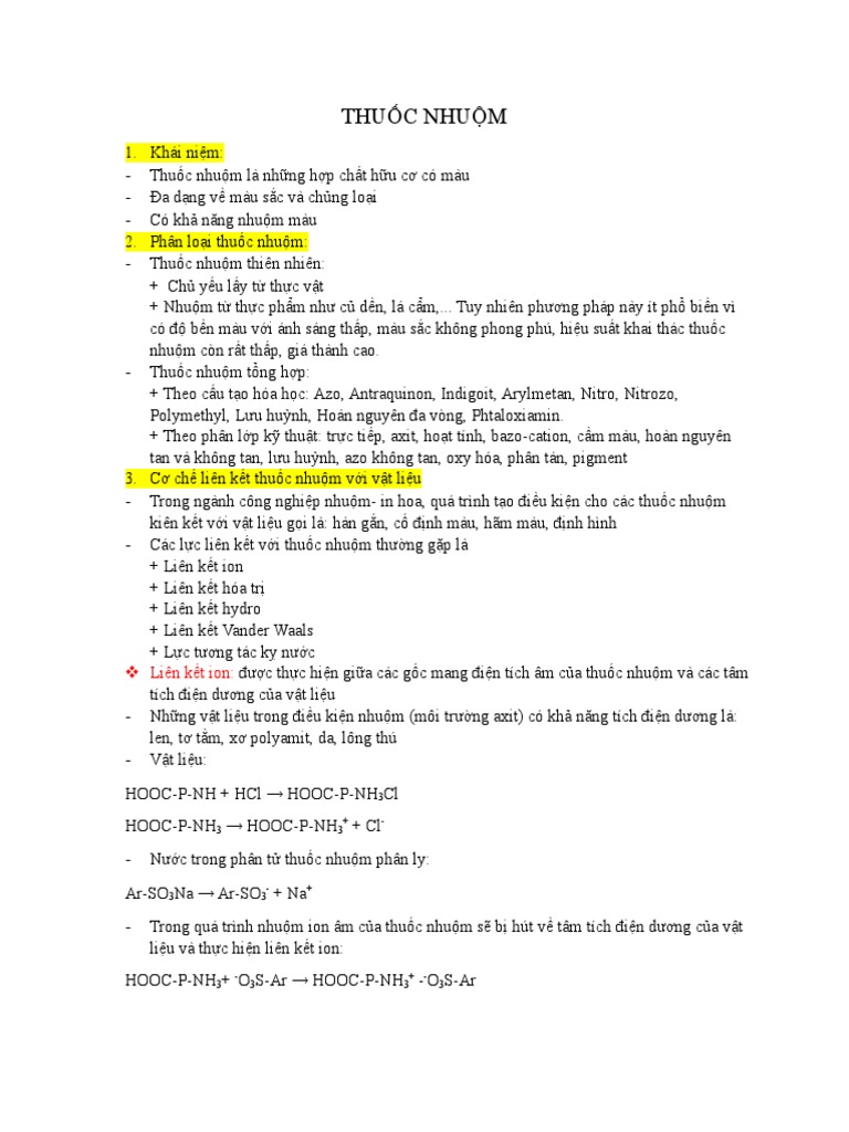 Kimanh (Thuoc Nhuom) | PDF