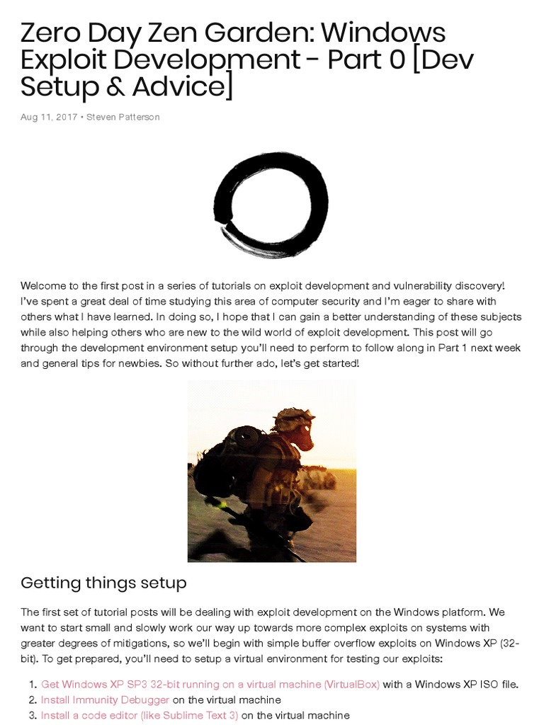 Zero Day Garden Windows Exploit Development Part 0 | PDF | Vulnerability (Computing) | Security ...