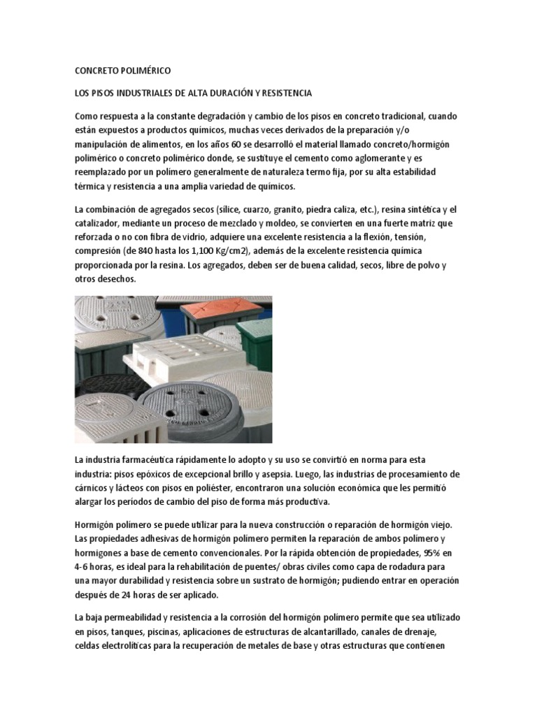 Concreto Polimérico | PDF