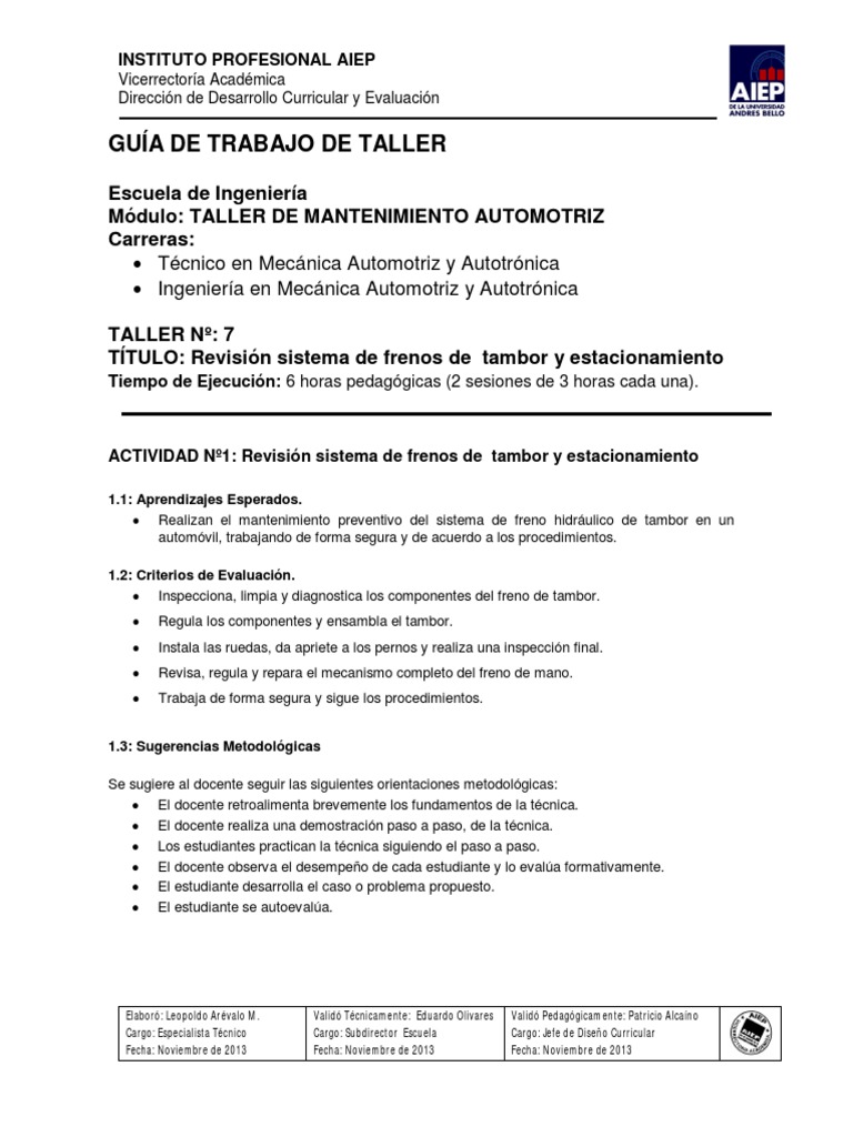 Guía 07 | PDF | Vehículos | Herramientas