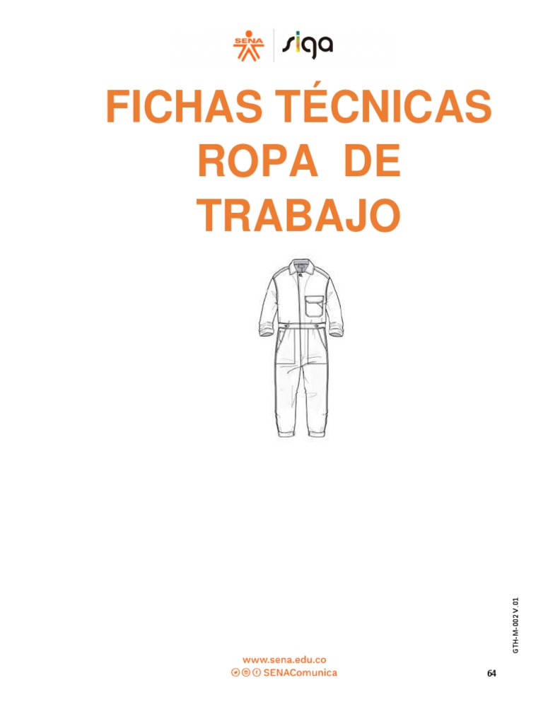 Fichas Técnicas Ropa de Trabajo | PDF | Ropa | Pantalones