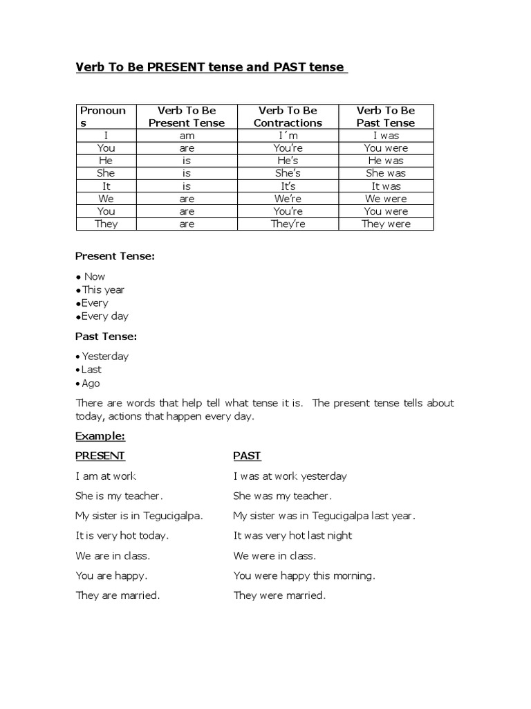Was and Were | PDF | Grammatical Tense | Verb