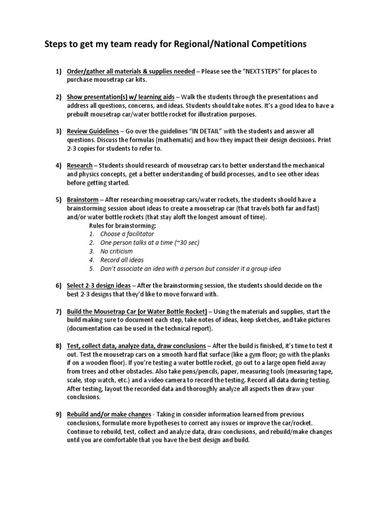 Footprints - Steps To Get My Team Ready For Regional-National ...