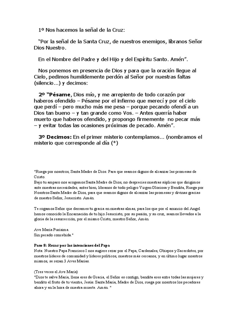 Como Rezar El Rosario | PDF