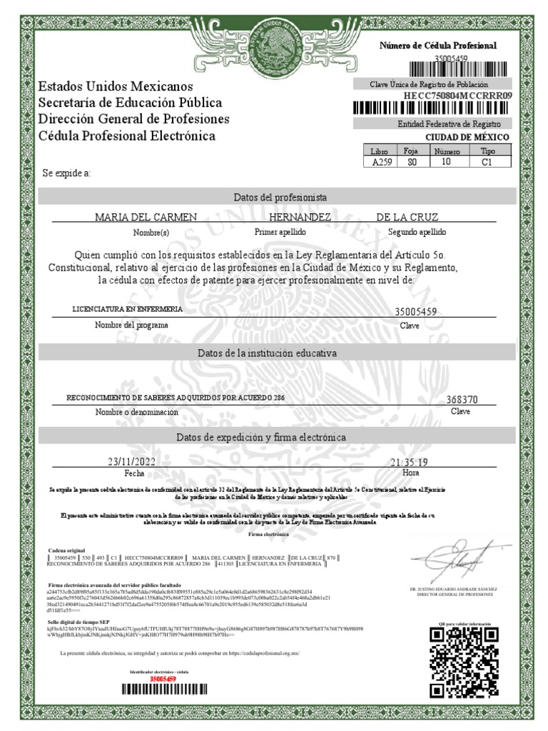 Generar Cedula Profesional | PDF | México | Gobierno