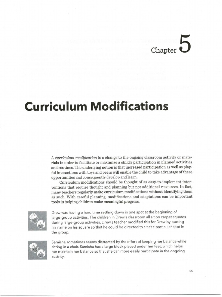 Curriculum Modifications Building Blocks Chapter 5 | PDF