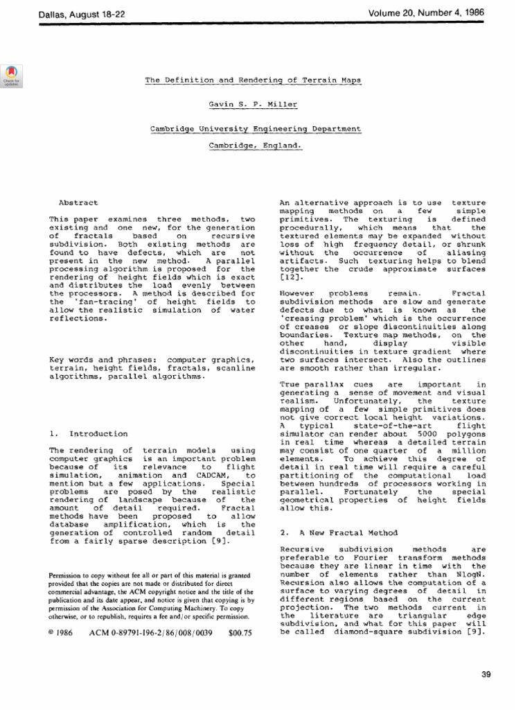 The Definition and Rendering of Terrain Maps | PDF | Texture Mapping | Geometry