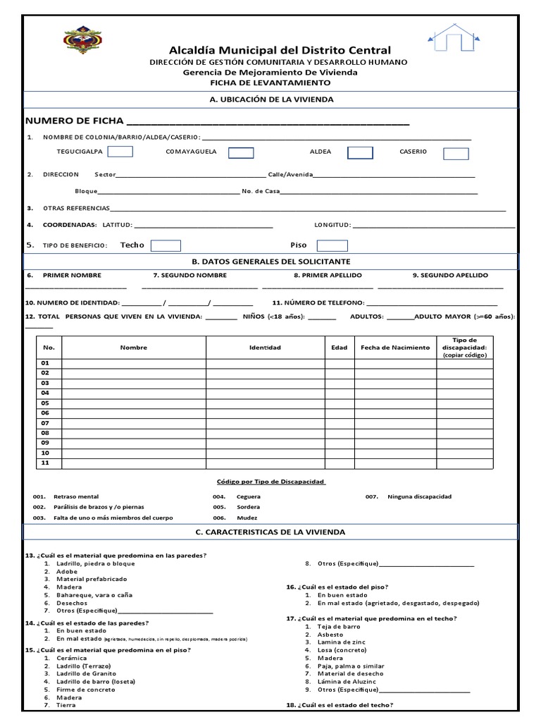 Ficha de Levantamiento Rev. 18-12-2019 Final | PDF | Materiales | Diseño arquitectonico