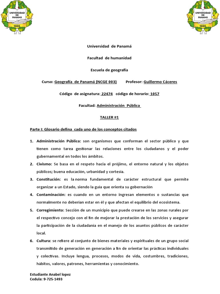 Geografia de Panama - Anabel | PDF | Geografía | Estado (política) Geografia de Panama - Anabel | PDF | Geografía | Estado (política)