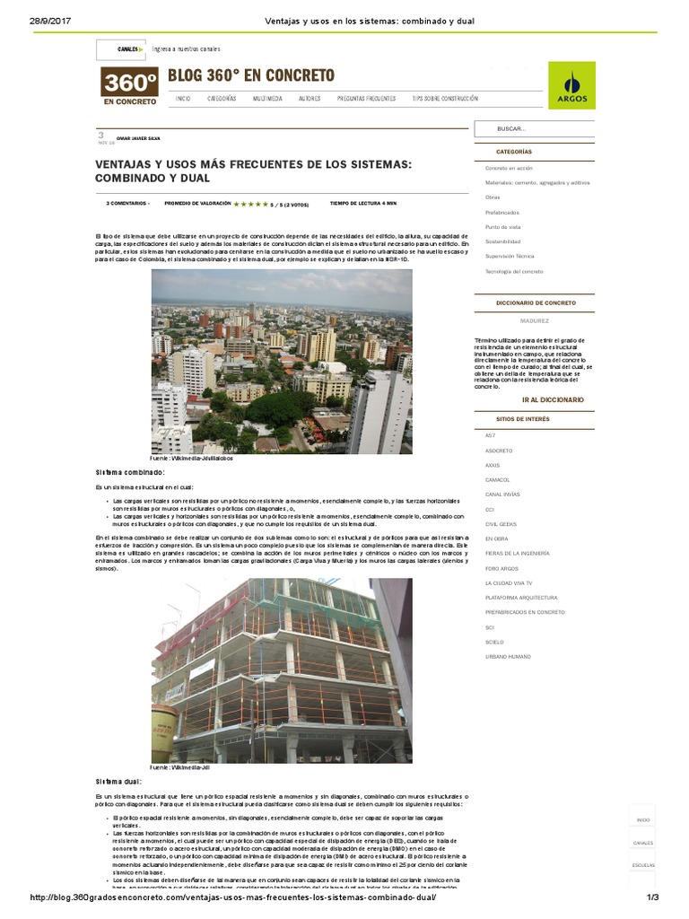 Ventajas y Usos en Los Sistemas - Combinado y Dual | PDF | Hormigón ...