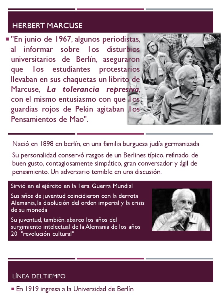 Presentación Herbert Marcuse | PDF | Teorías filosóficas | Teorías ...