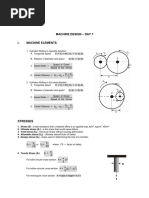 Machine Design Formulas | PDF | Gear | Axle