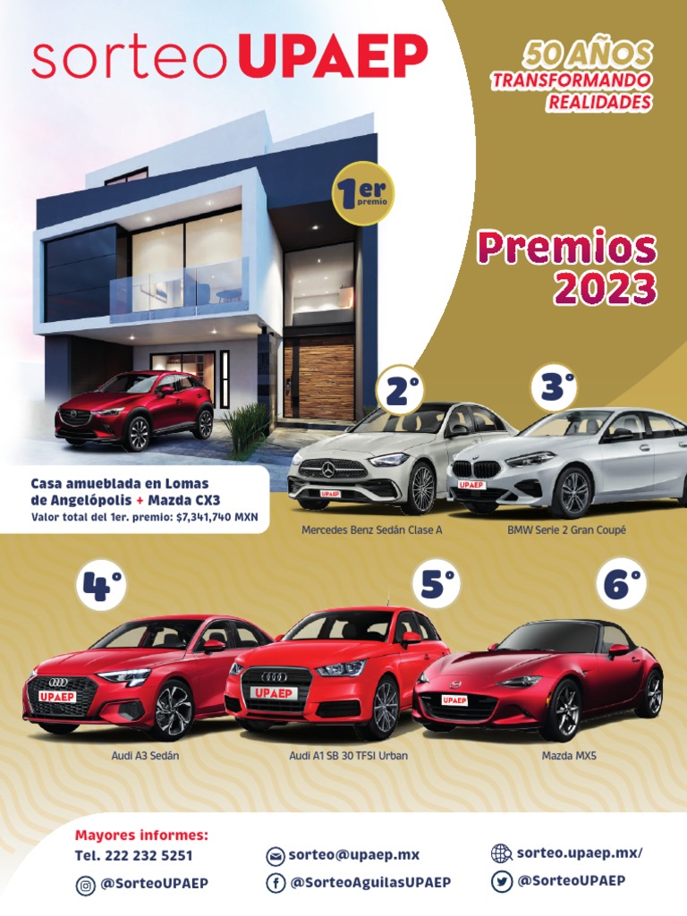 Sorteo UPAEP 2025: Premios y Ganadores | PDF | Vehículos | Industria ...