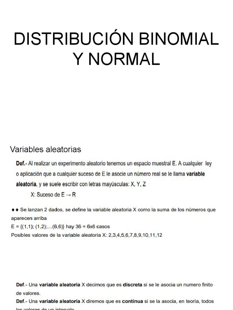 Distribución Binomial y Normal | PDF