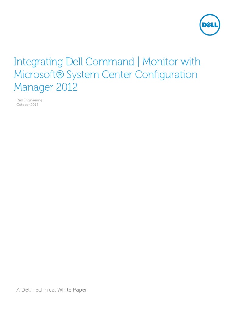 Integrating Dell Command - Monitor With Microsoft® System Center ...