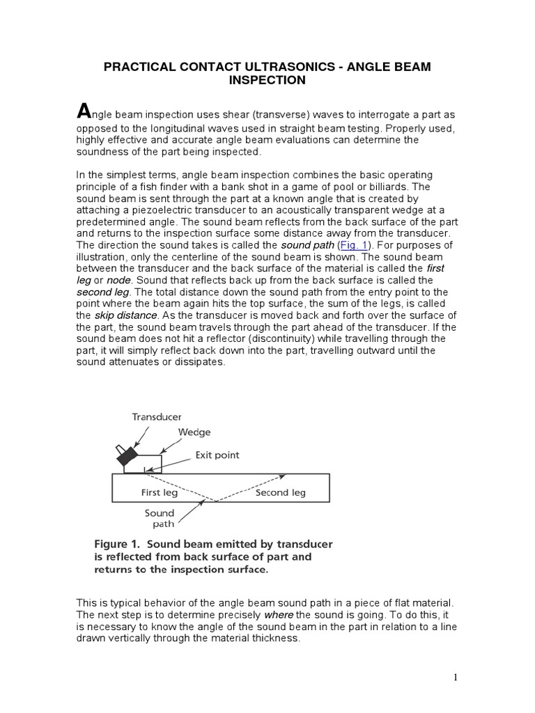 Angle Beam Ultrasonic Testing Guide | PDF | Welding | Construction