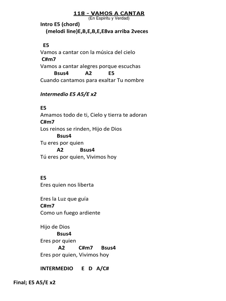 Vamos A Cantar E | PDF