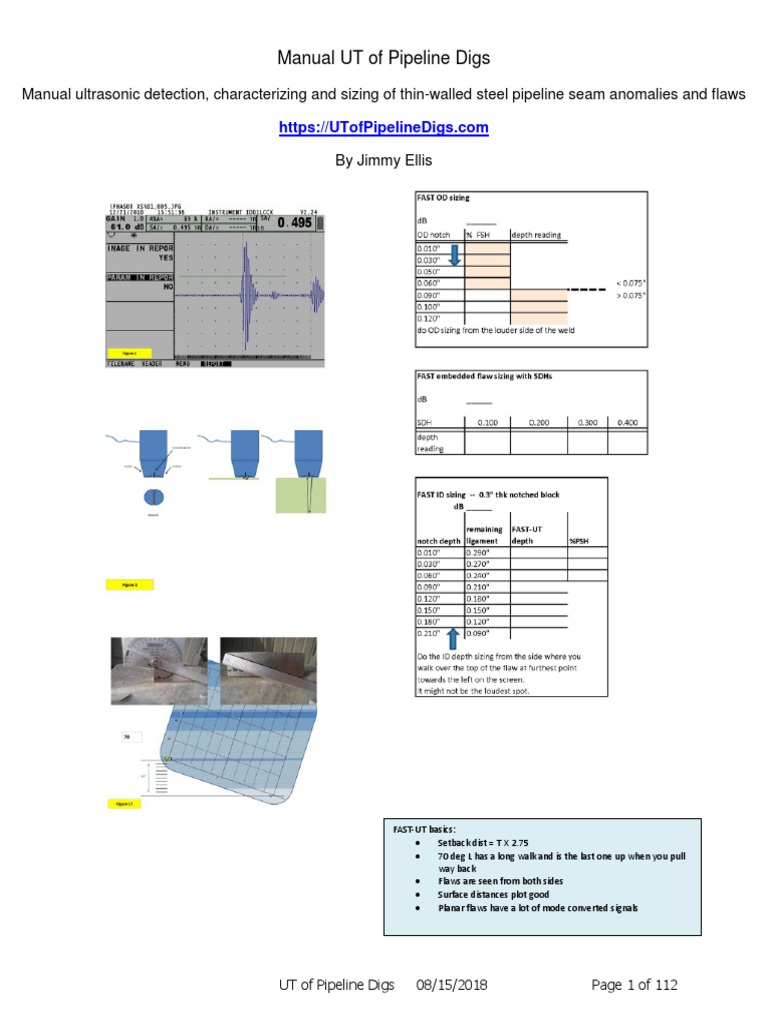 Manual UT of Pipeline Digs | PDF | Pipe (Fluid Conveyance) | Welding