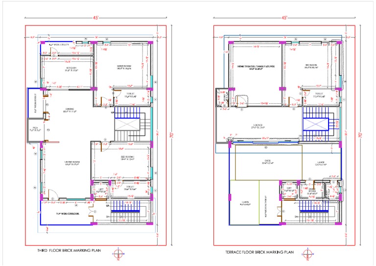Third Floor Brick Marking Plan Terrace Floor Brick Marking Plan | PDF