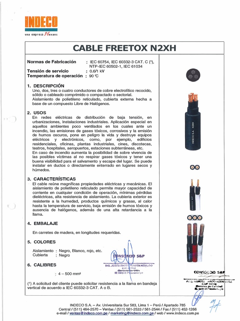 Cable N2XH | PDF | Naturaleza | Materiales