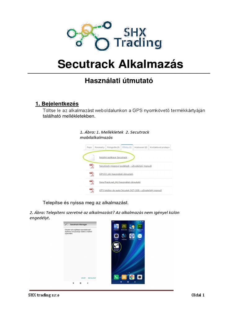 Secutrack Alkalmazas - Hasznalati Utmutato | PDF