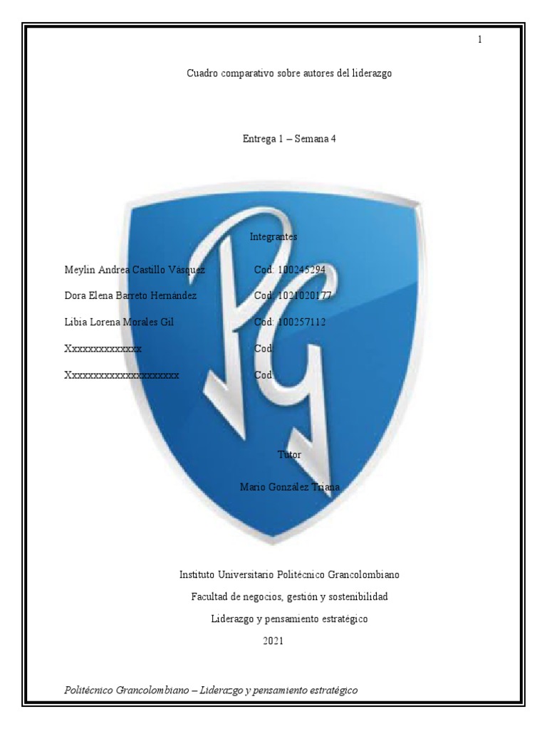 Cuadro Comparativo - Liderazgo y Pensamiento Estrategico | PDF ... Cuadro Comparativo - Liderazgo y Pensamiento Estrategico | PDF ...