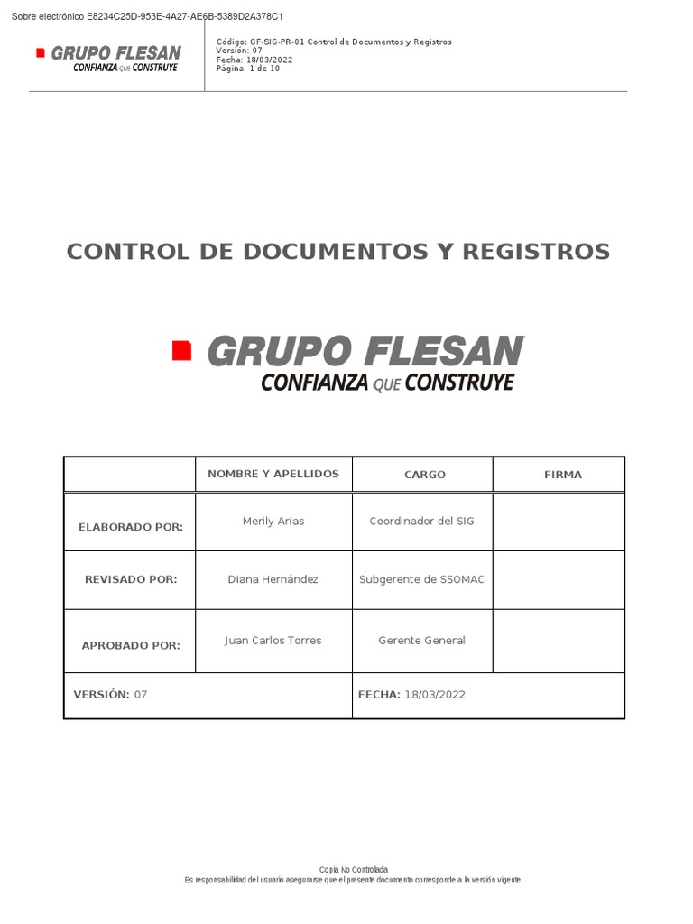 GF-SIG-PR-01 Control de Documentos y Registros Ver.07.docx-Firmado ...