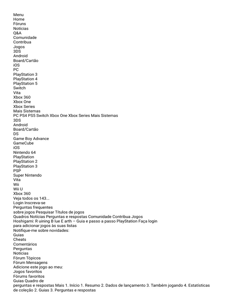 Hoshigami Ruining Blue Earth - 1679993186771-Português | PDF | Xbox | Wii