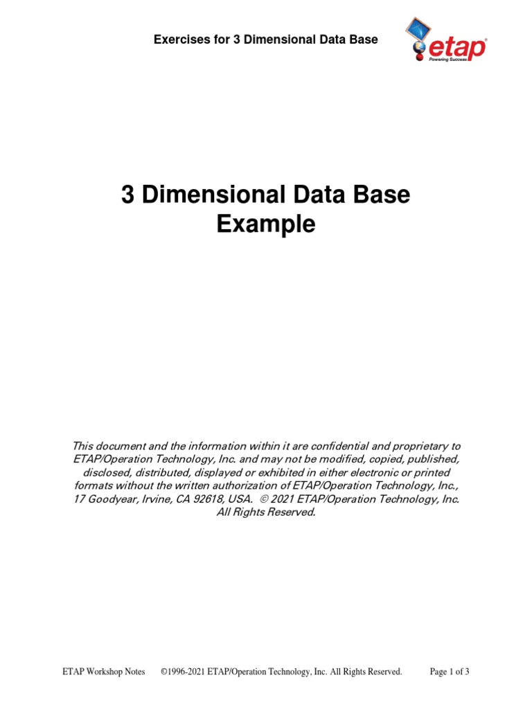 3D DB Exercise Workshop | PDF | Databases | Electrical Engineering